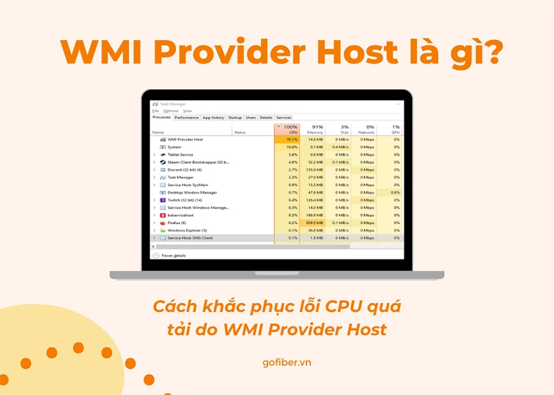 WMI Provider Host là gì? Cách khắc phục lỗi CPU quá tải do WMI Provider Host